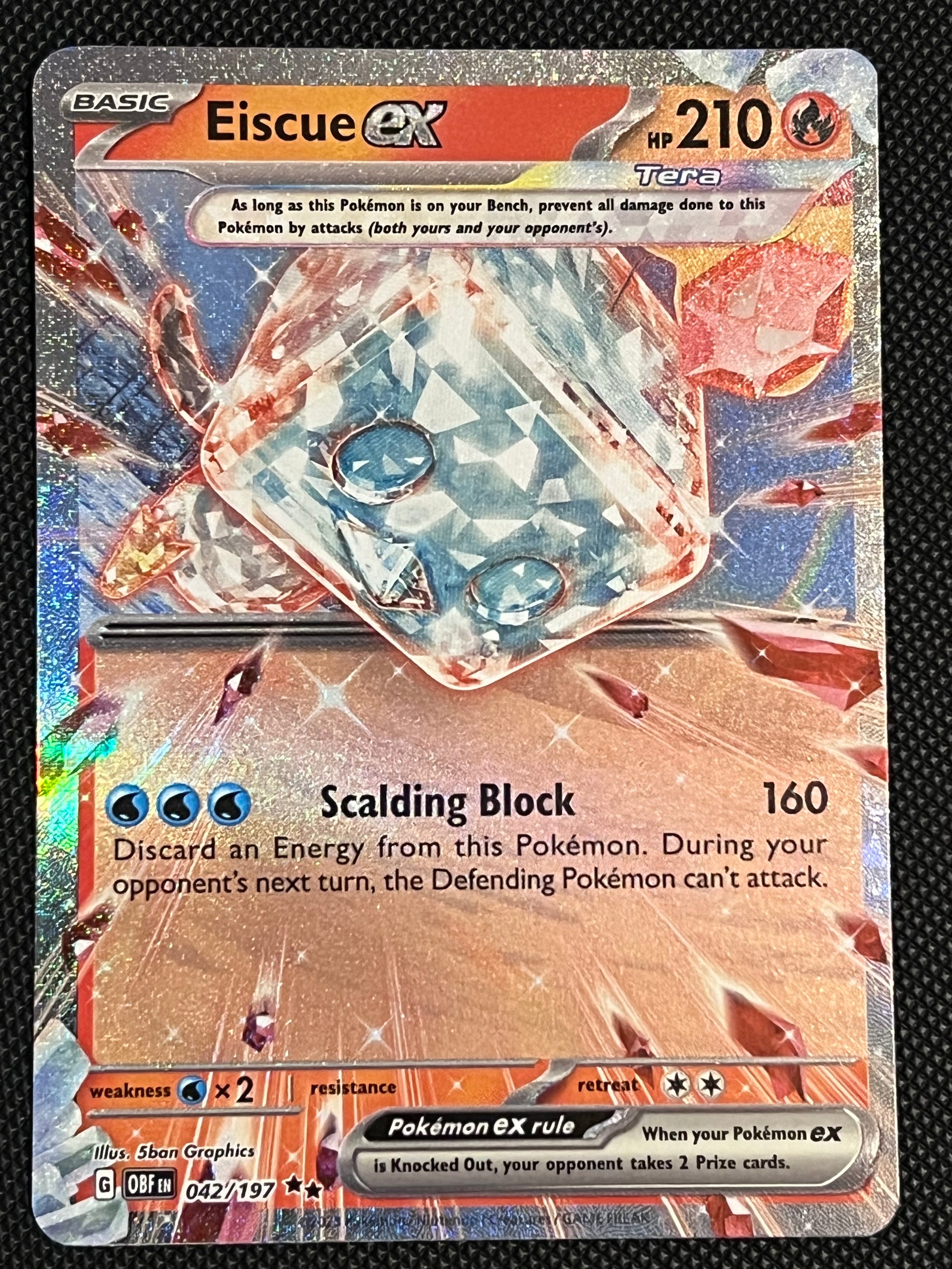 Double Rare Pokemon Eiscue Ex Tera Pokemon Card - 042/197 Double Rare ...