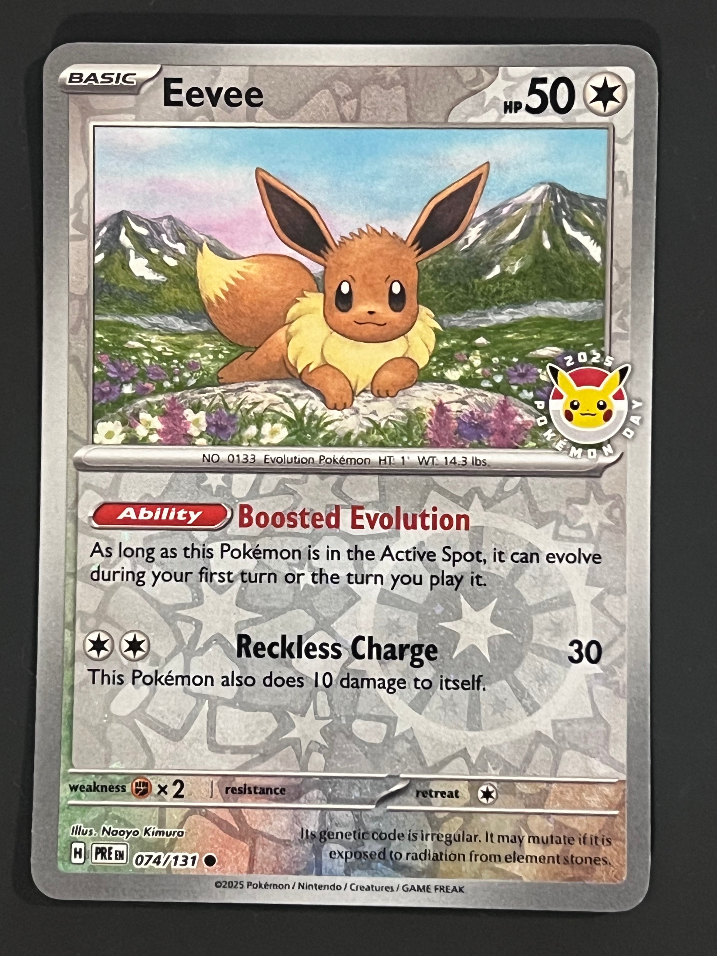074/131 Eevee (STAMPED) - 2025 Pokémon Day Holo Promo – Jarvvos