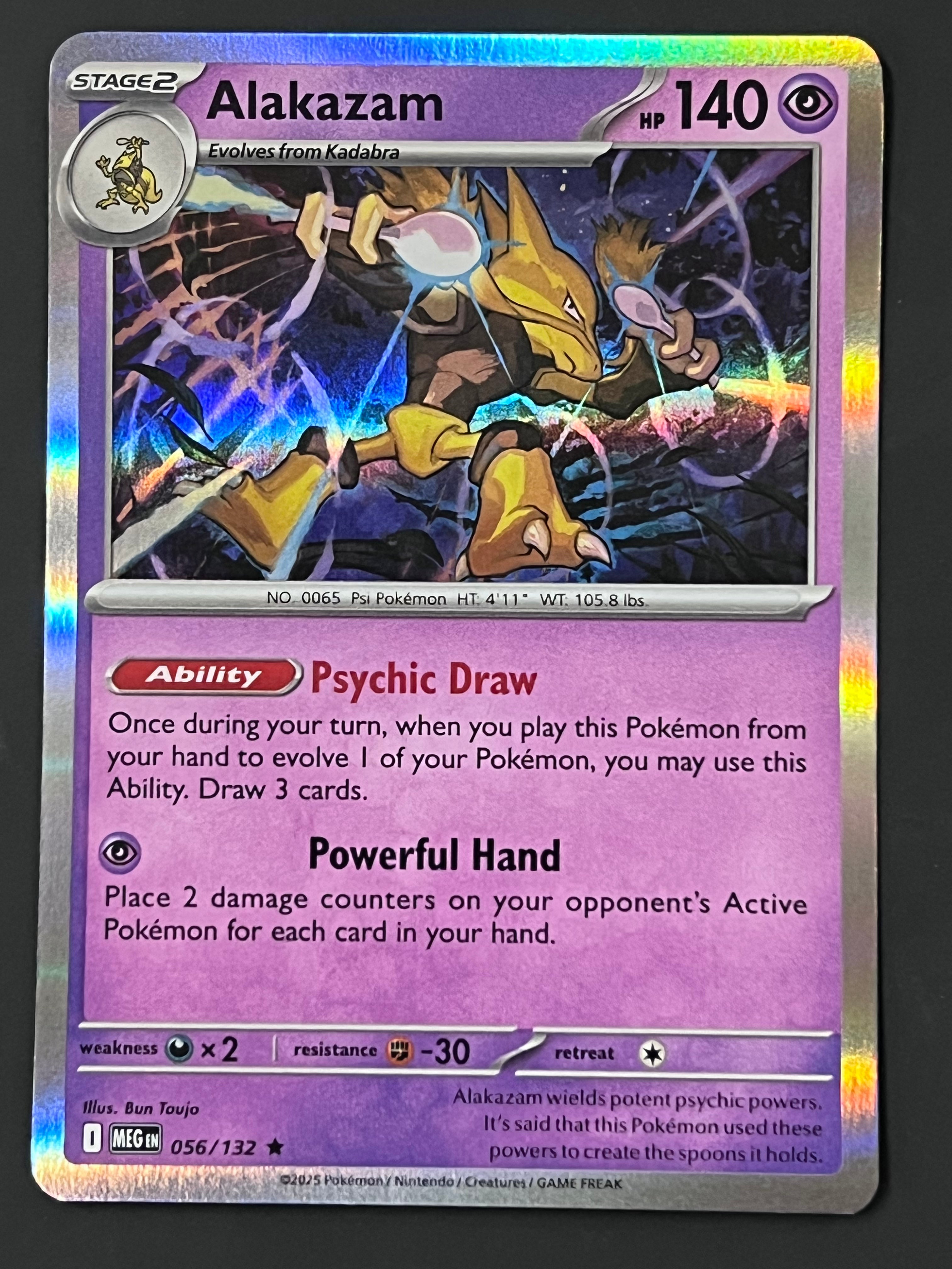 056/132 Alakazam - Pokémon Mega Evolution Base Rare Holo – Jarvvos