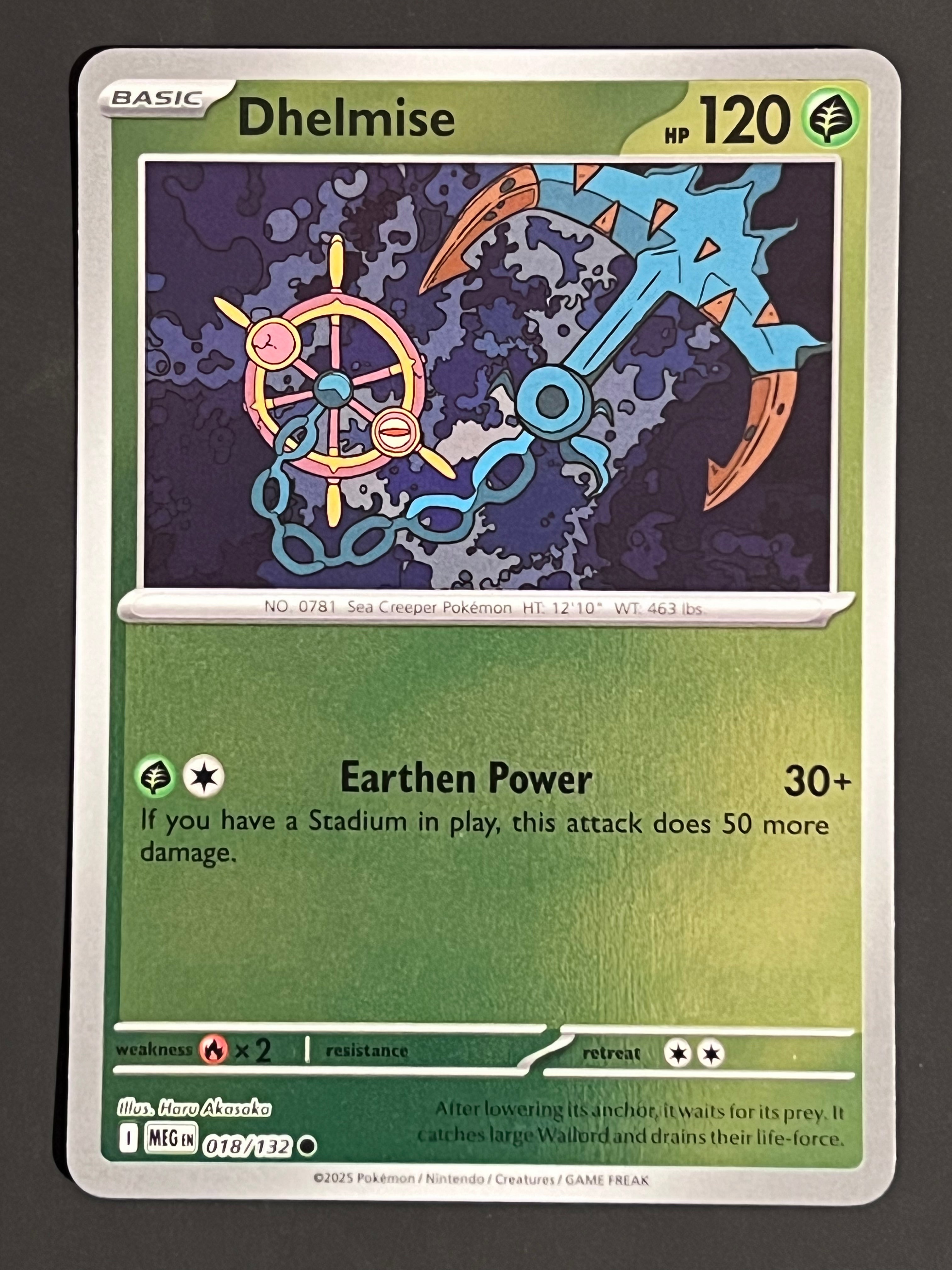 018/132 Dhelmise - Pokémon Mega Evolution Base Common Reverse – Jarvvos