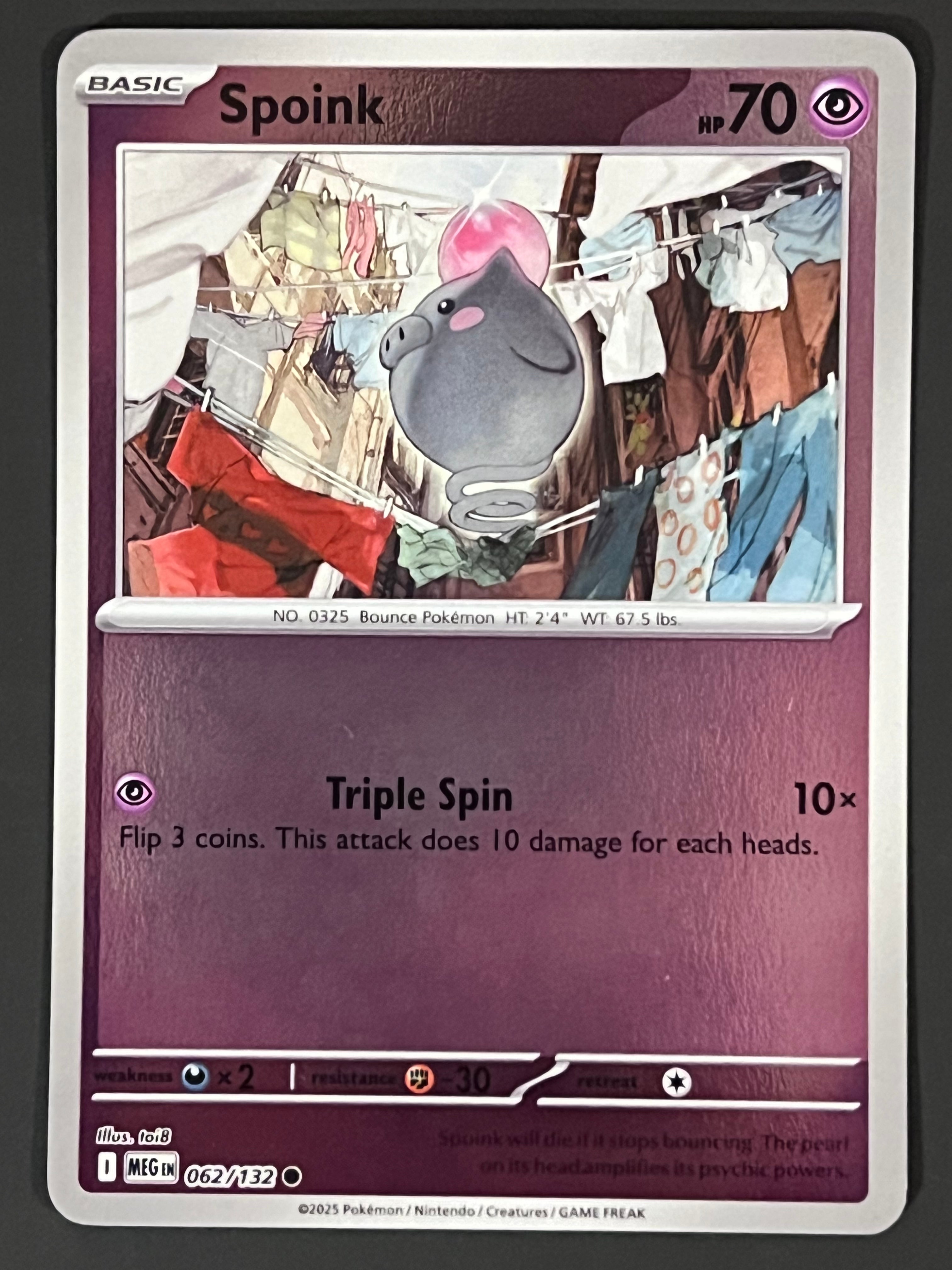 062/132 Spoink - Pokémon Mega Evolution Base Common Reverse – Jarvvos