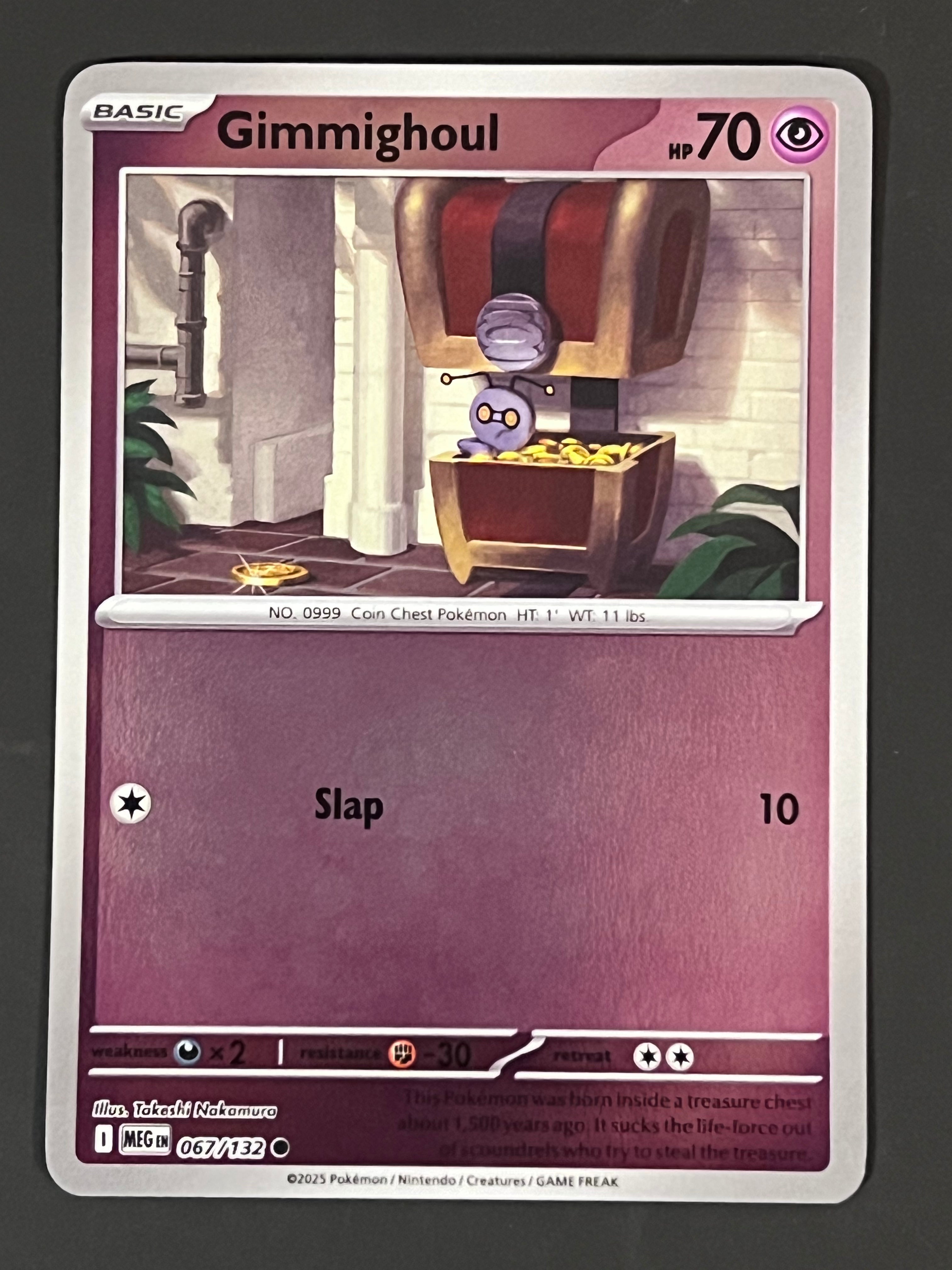 067/132 Gimmighoul - Pokémon Mega Evolution Base Common Reverse – Jarvvos