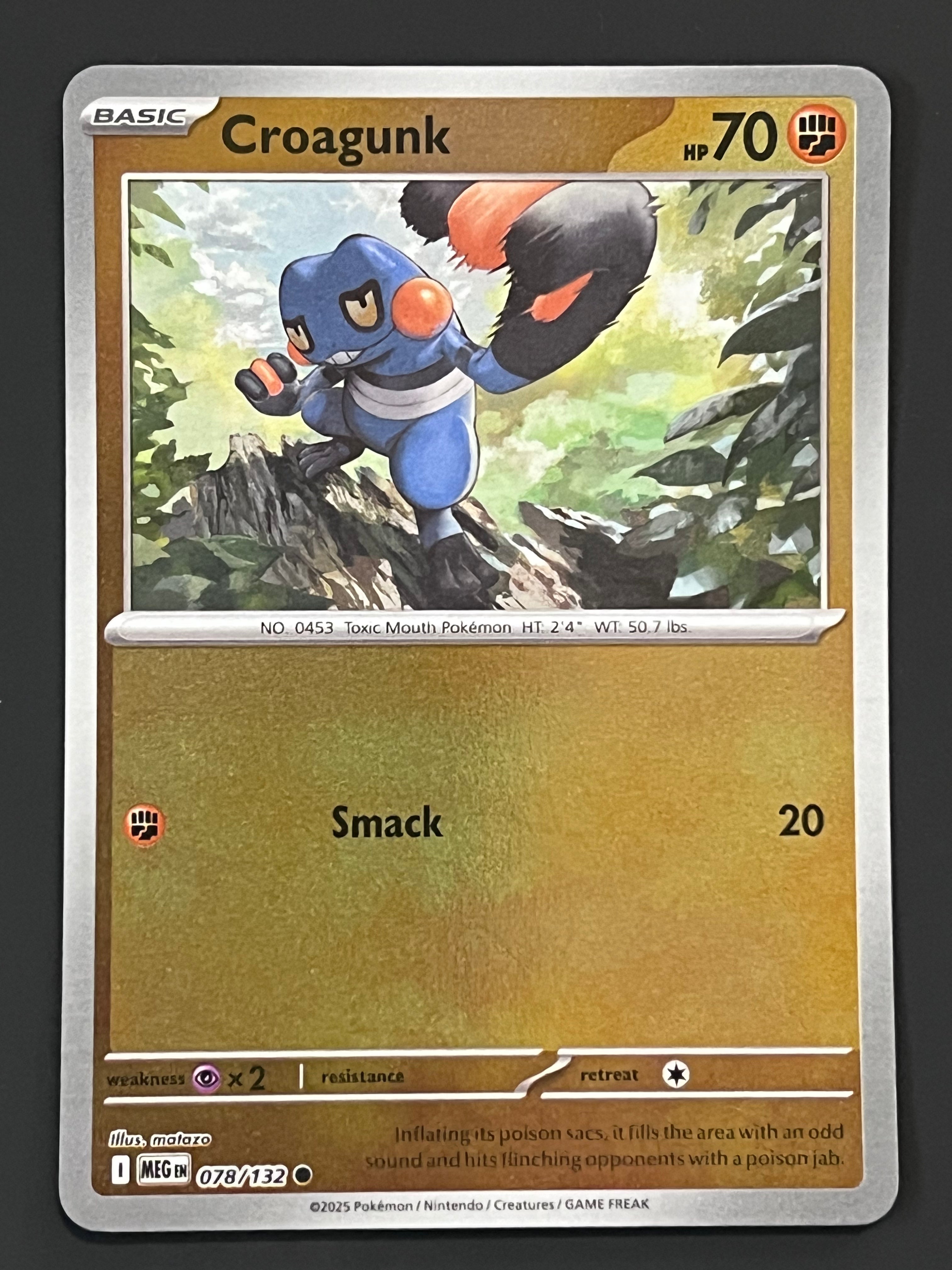 078/132 Croagunk - Pokémon Mega Evolution Base Common Reverse – Jarvvos