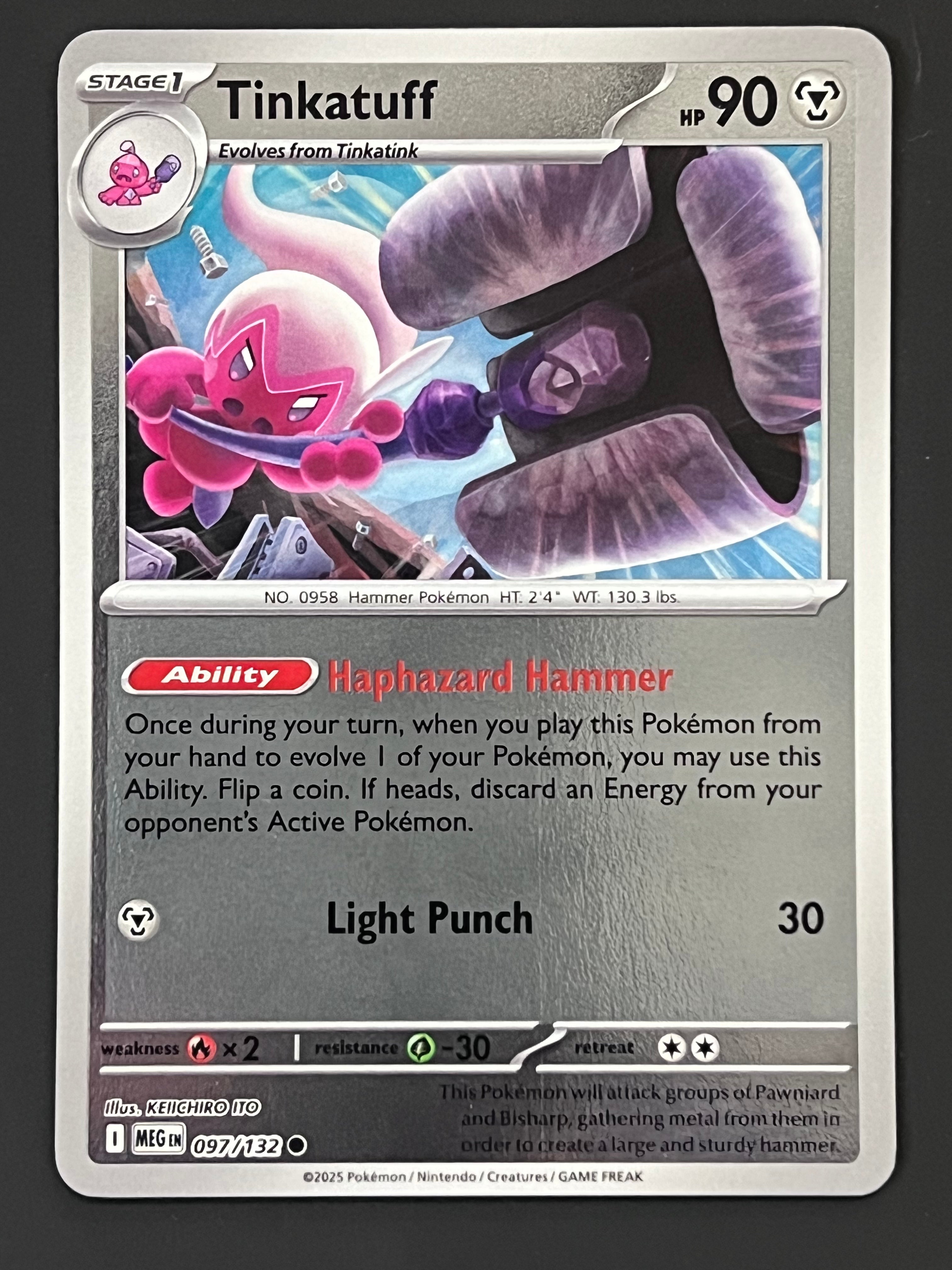 097/132 Tinkatuff - Pokémon Mega Evolution Base Common Reverse – Jarvvos