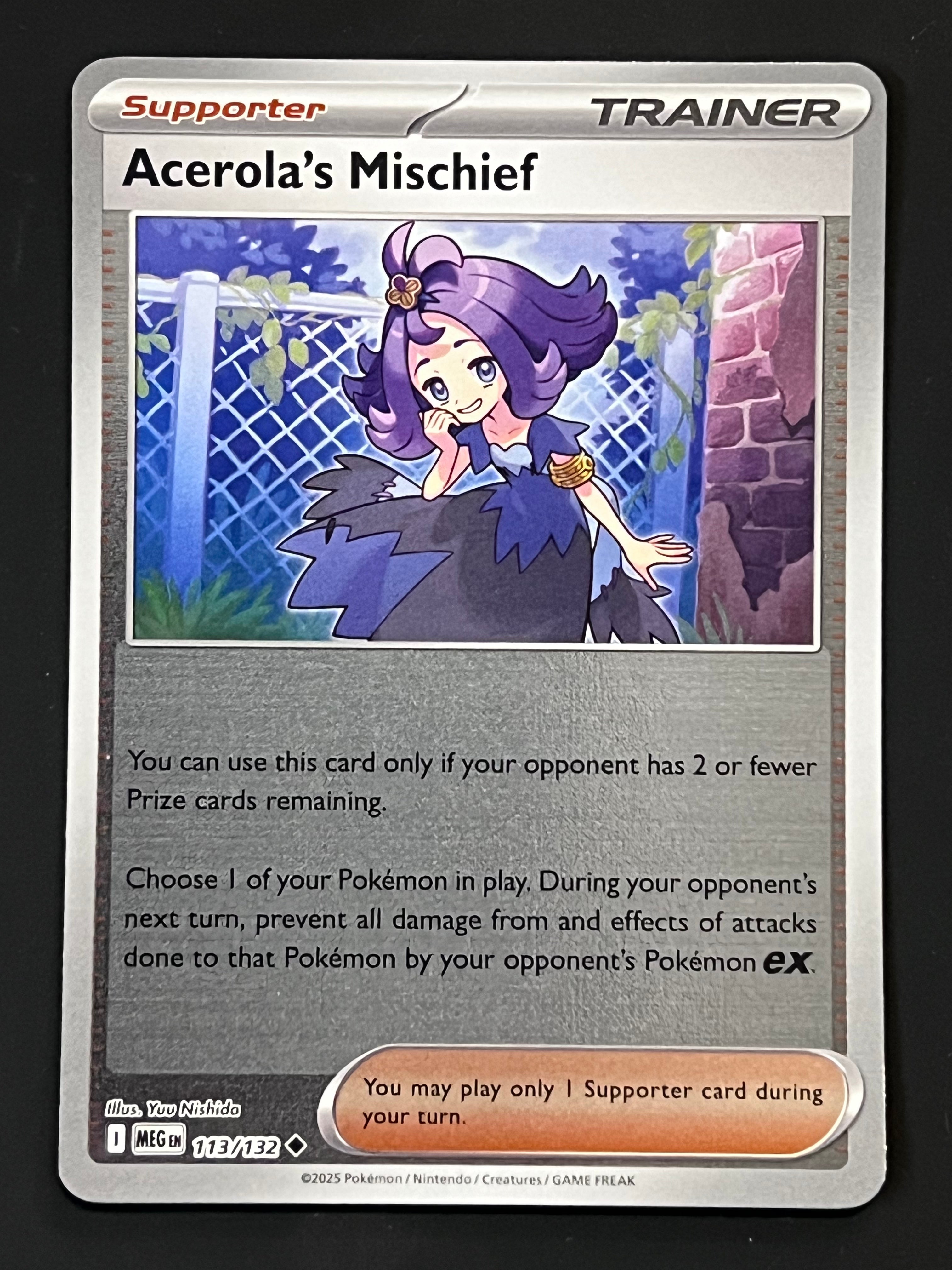 113/132 Acerola’s Mischief - Pokémon Mega Evolution Base Uncommon Reve ...